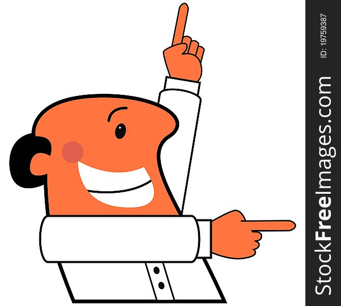 13+ Vector cartoon man pointing Free Stock Photos - StockFreeImages