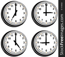 Clock Showing Different Times Free Stock Images Photos 6139522 