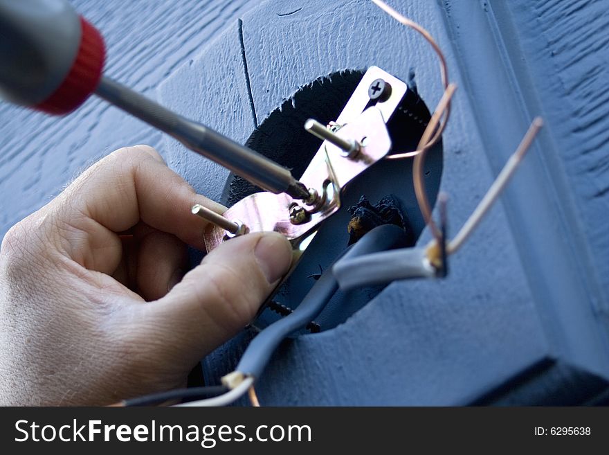 4+ Fixing light fixture Free Stock Photos - StockFreeImages