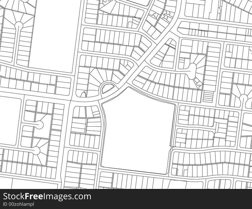 City Map AutoCAD Drawing Black And White - Free Photo from StockFreeImages